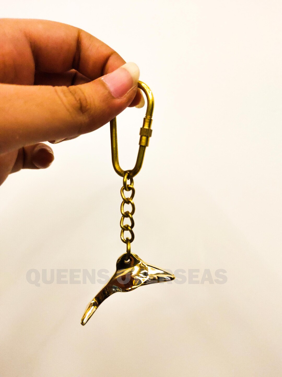 Handmade Brass Dolphin Keychain | Nautical Key Ring With Carabiner - Etsy