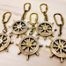Brass Ship Wheel Keychain | Vintage Nautical Sailor Gift - Etsy