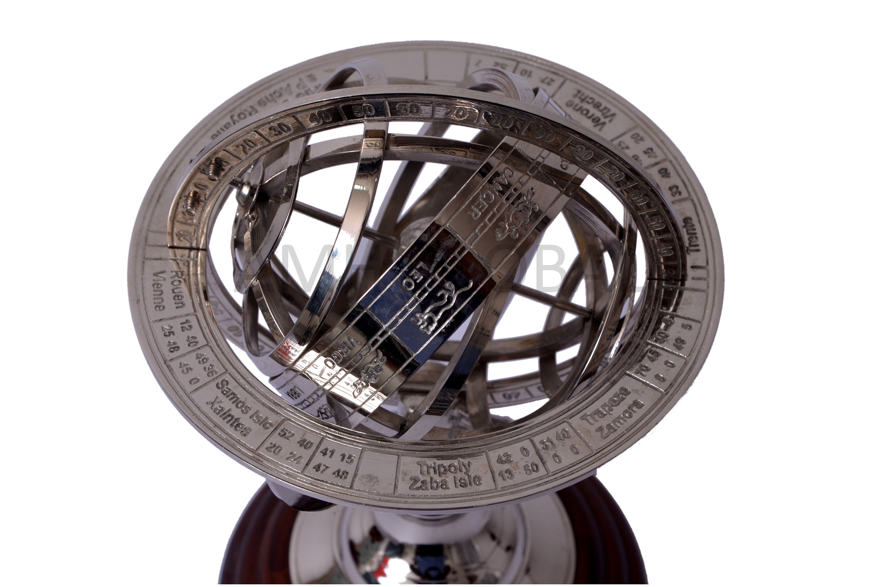 Nautical Brass Astrolabe Sun Signs Sphere | Brass Finish Armillary ...