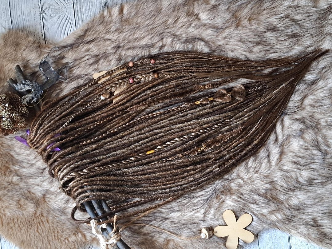Synthetic Dreads Set With Braids Color Shades: Caramel Blonde Light ...