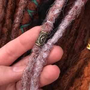 Ginger Viking Dreadlocks Crochet Full Set Decorate Locs With Jewels and ...