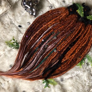 Ginger Viking Dreadlocks Crochet Full Set Decorate Locs With Jewels and ...