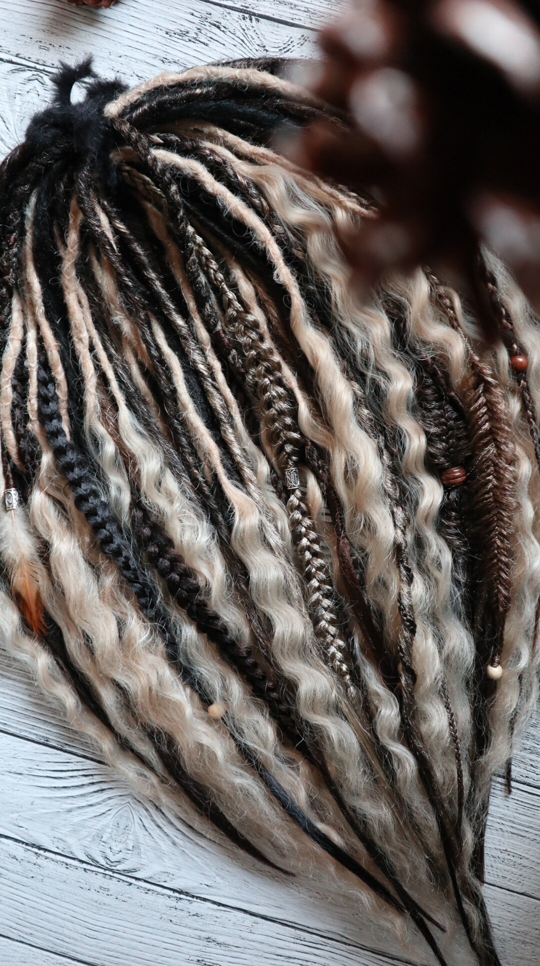 Handmade Dreadlocks Set With Blonde Dreadlocks Curls Brown - Etsy