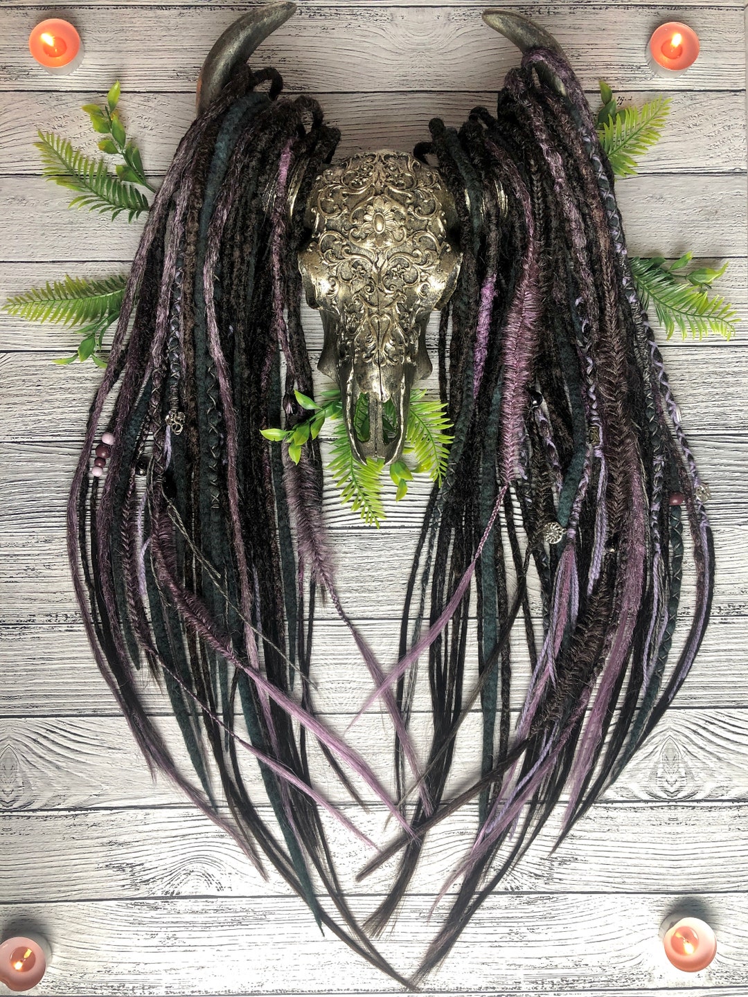 Viking Dreadlocks Crochet Soft Locs Wool Dreads and Fishtail Braids ...