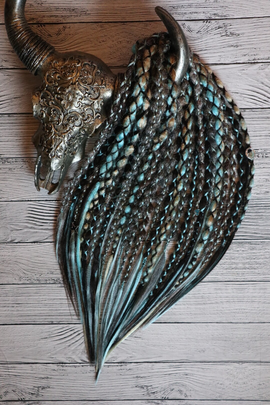 Viking Dreadlocks Maroon Blonde Blue Accent ,smooth Soft Locs With ...