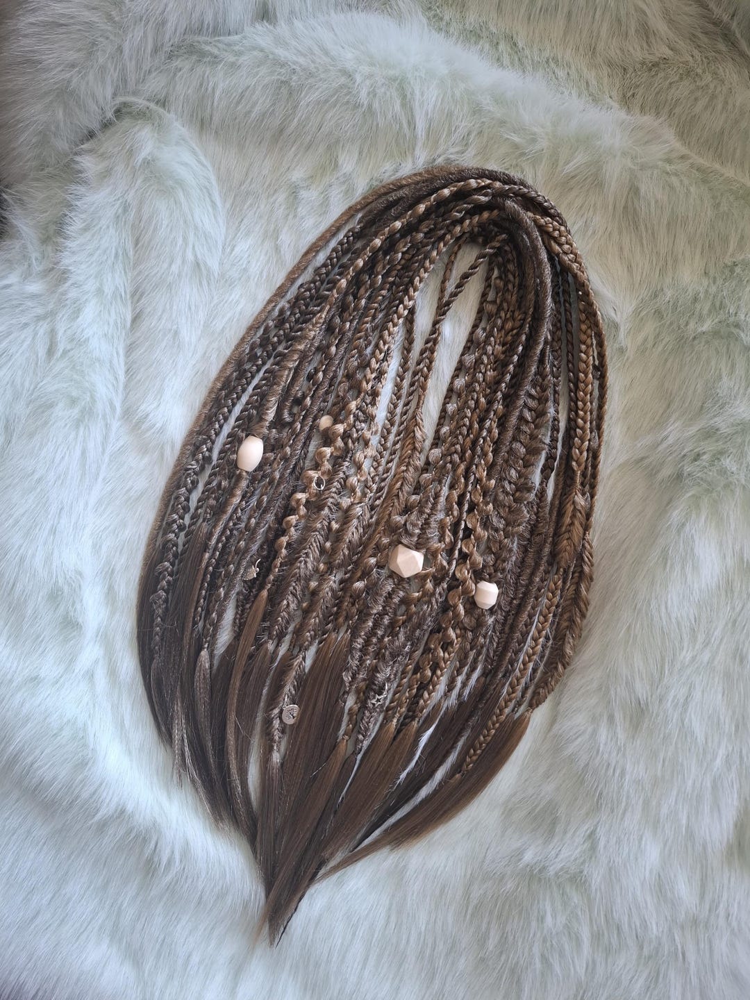Viking Braids Set – Synthetic Caramel Blonde Dreads & Fishtail Braids ...