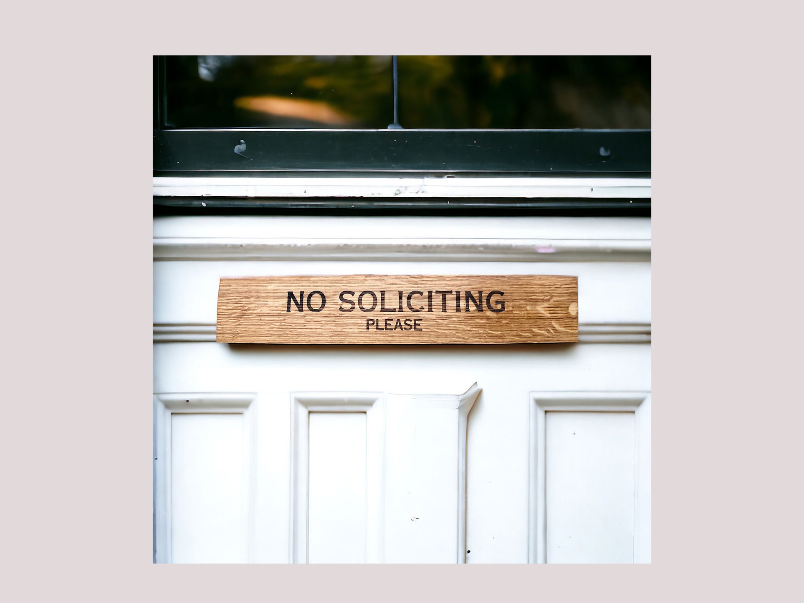 No Soliciting Sign for Door Entry Sign No Salespeople Doorbell No Sales ...