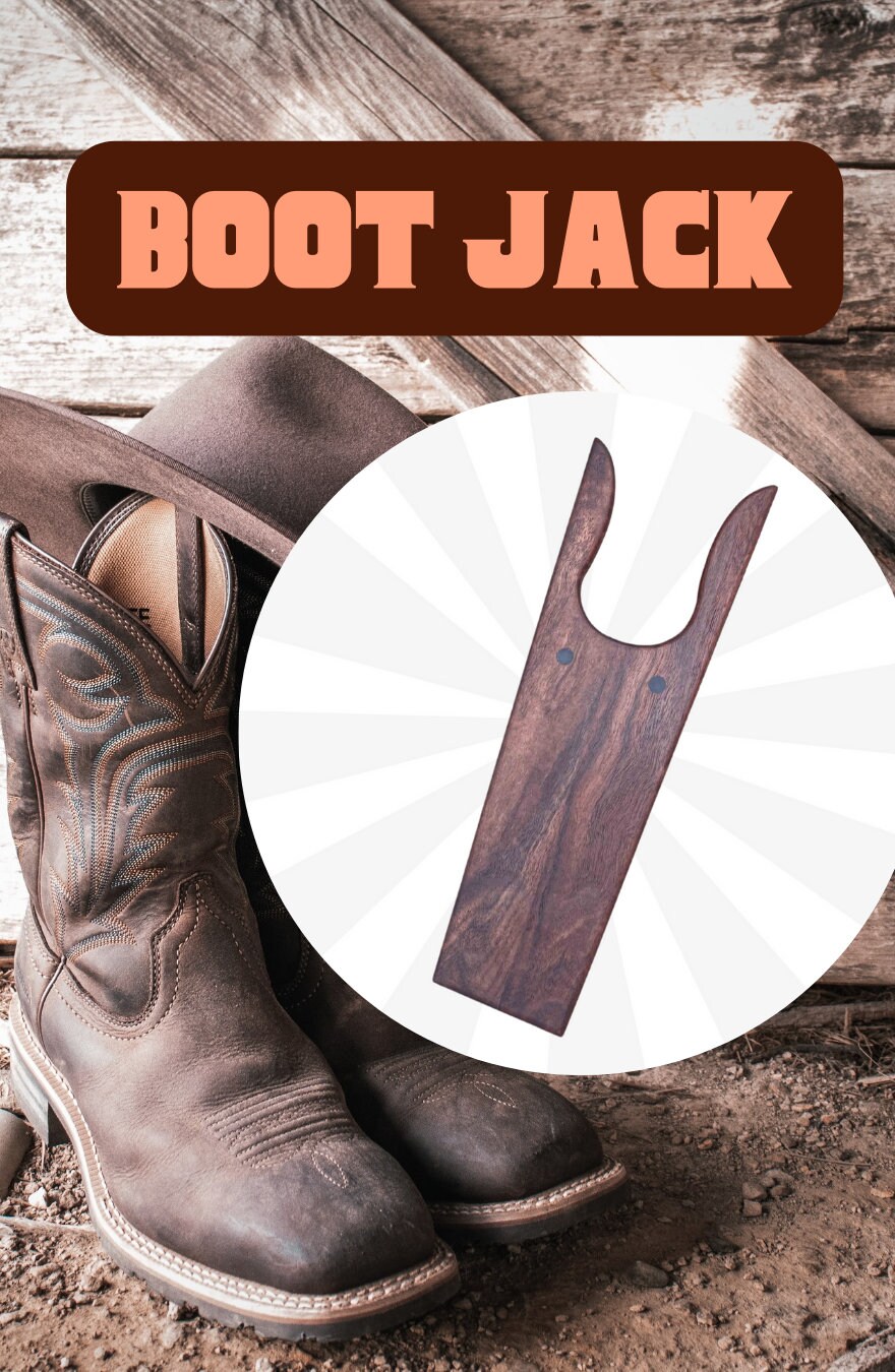 Wood Boot Puller Walnut Boot Jack Rodeo Barrel Racer Boot Grabber ...