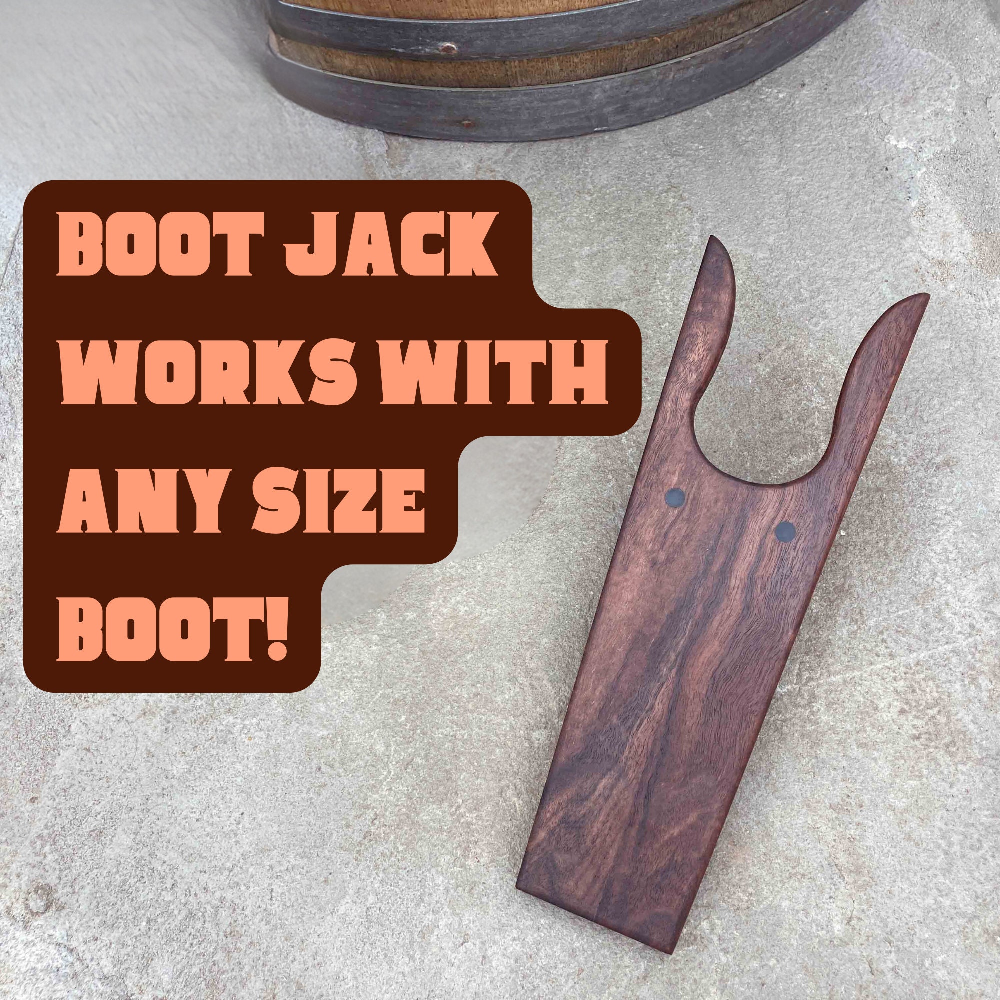 Wood Boot Puller Walnut Boot Jack Rodeo Barrel Racer Boot Grabber ...