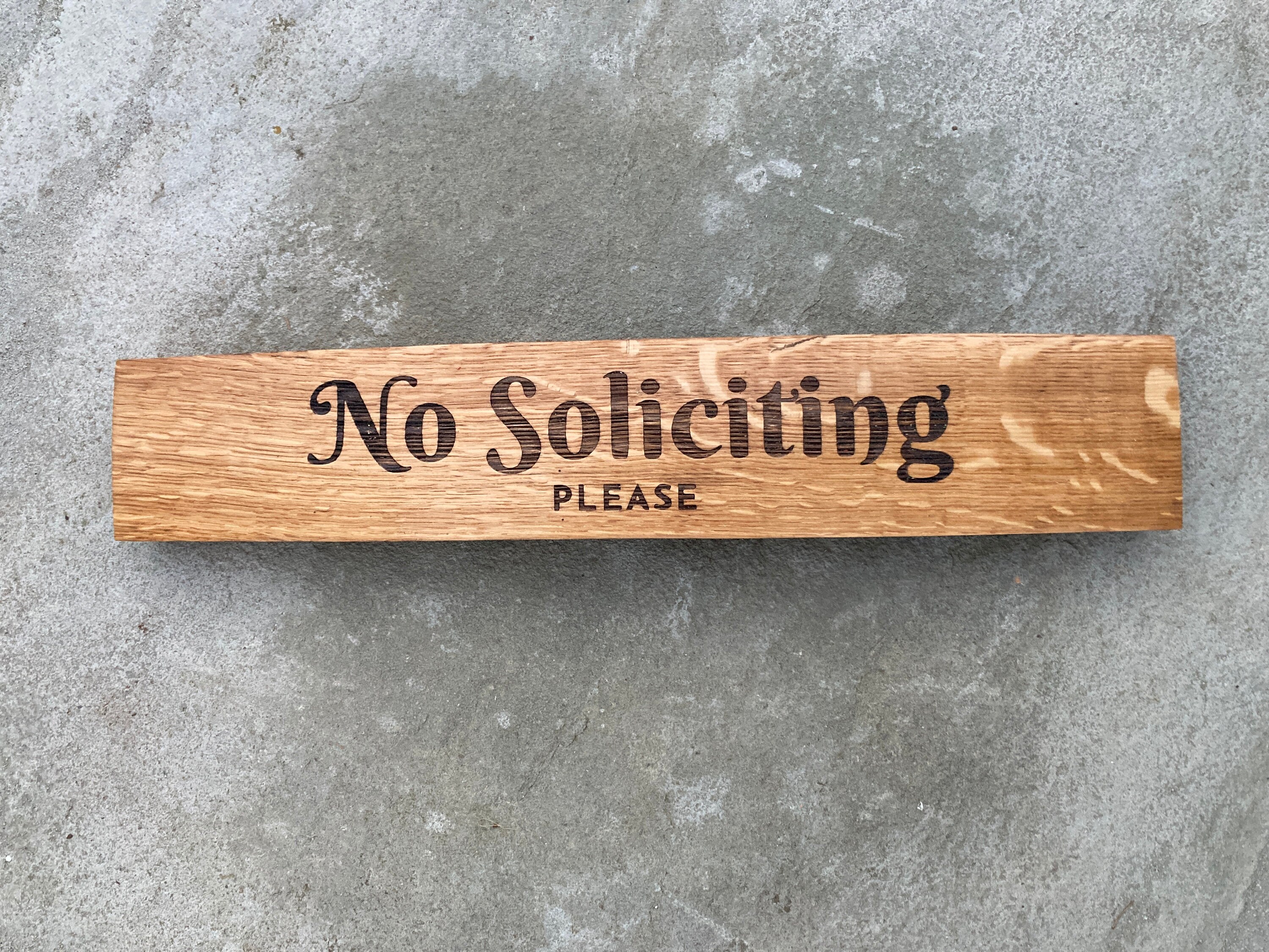 No Soliciting Sign for Door Entry Sign No Salespeople Doorbell No Sales ...