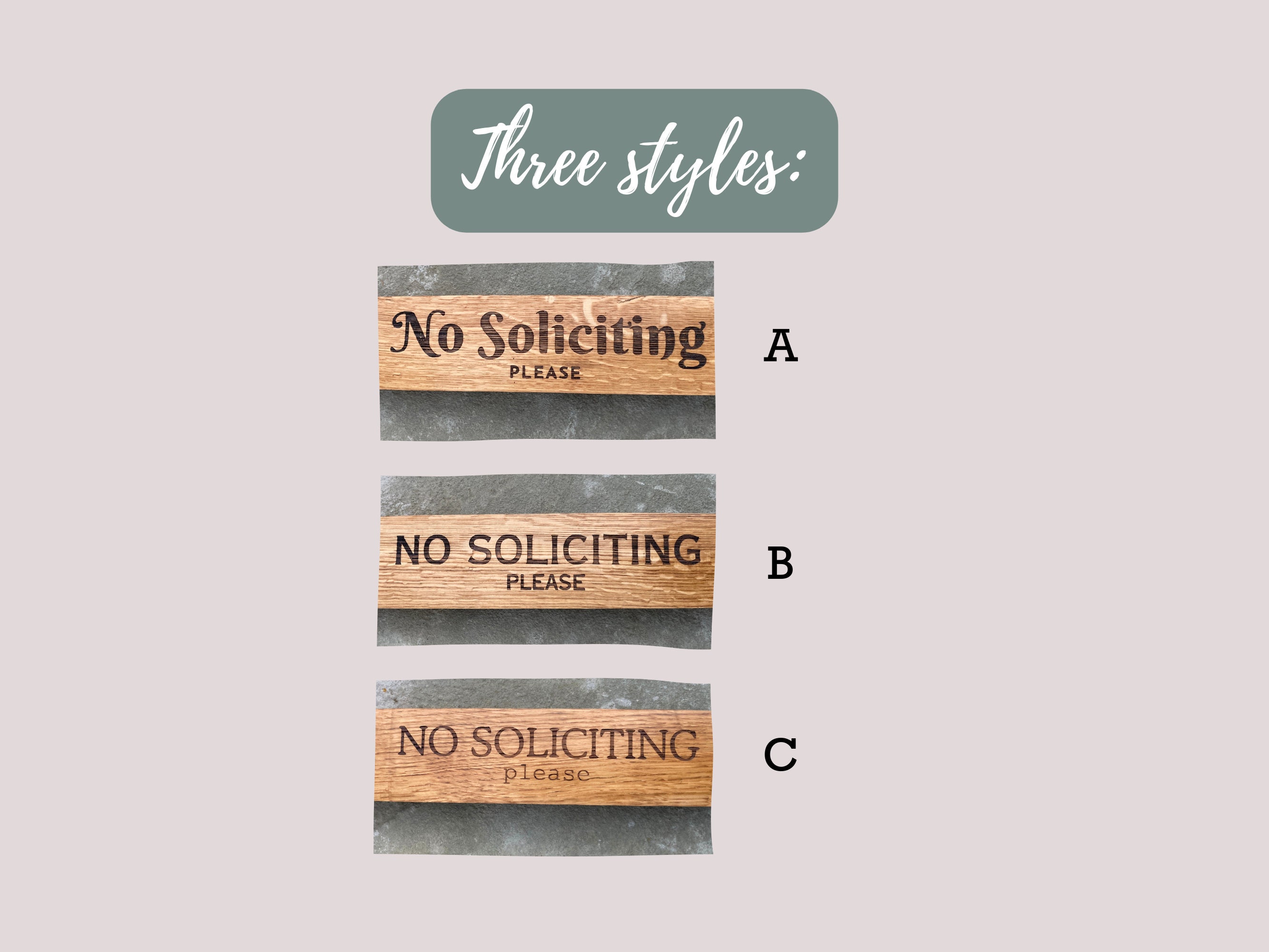 No Soliciting Sign for Door Entry Sign No Salespeople Doorbell No Sales ...