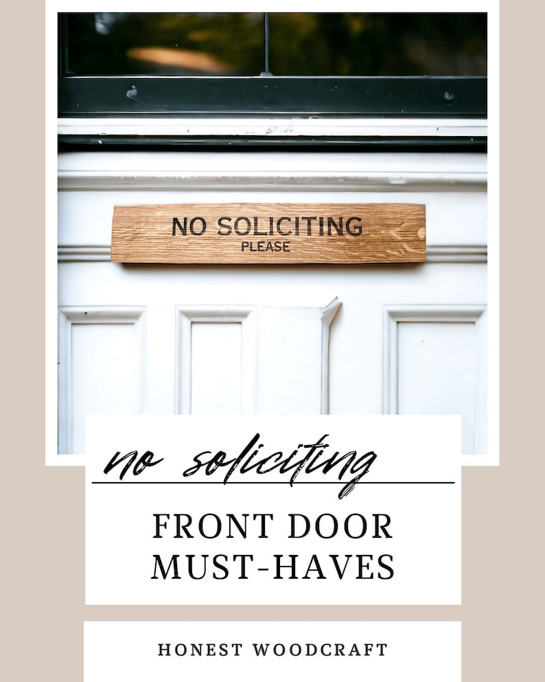 No Soliciting Sign for Door Entry Sign No Salespeople Doorbell No Sales ...