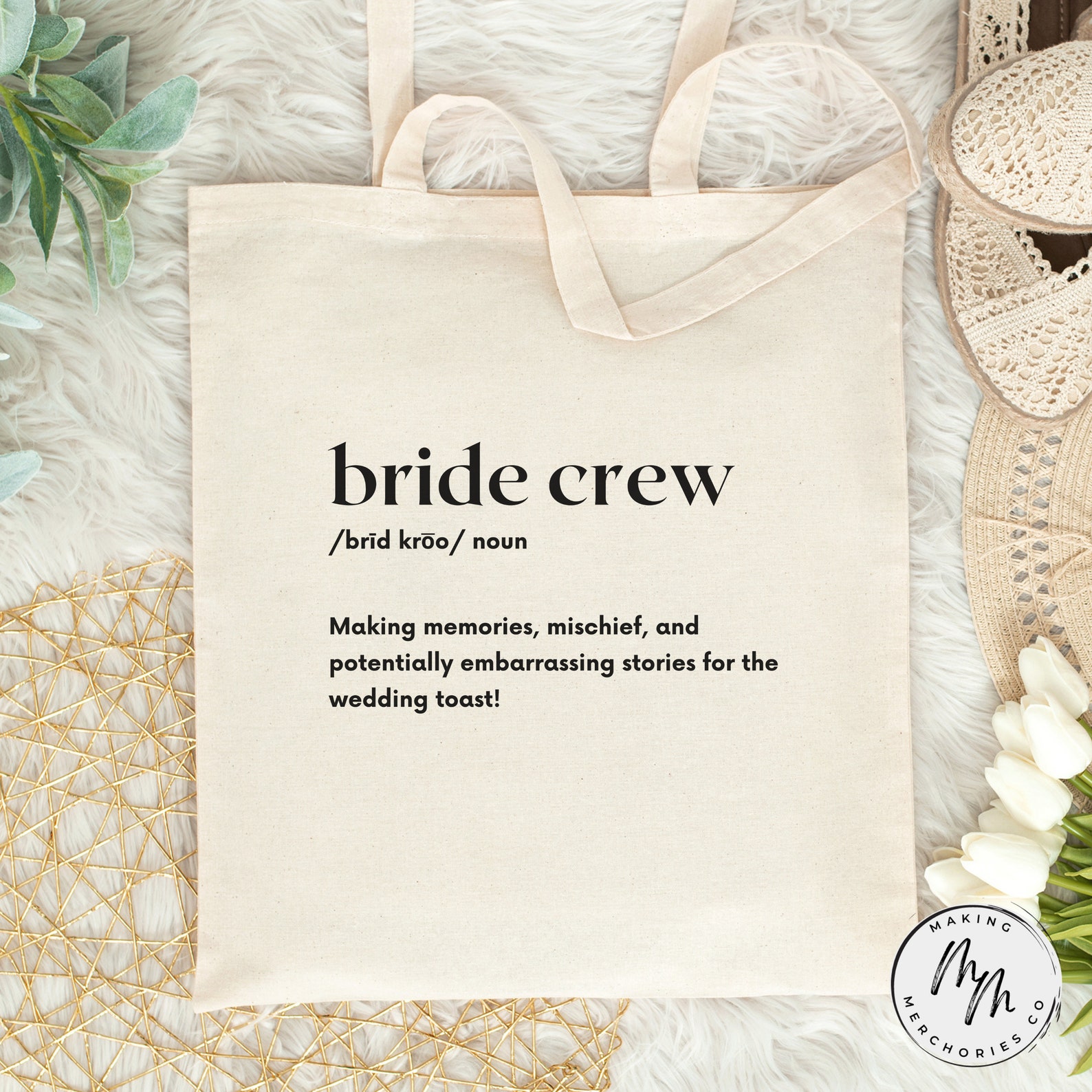 Definition Print Tote Bag for Bachelorette Gift Funny Bride Gift for ...