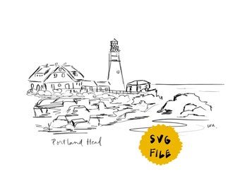 Portland Head Light Svg - Etsy