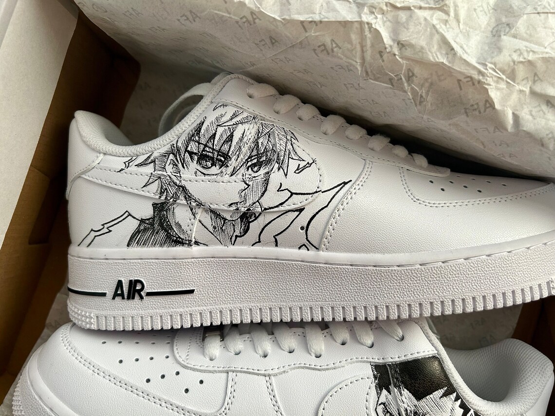 Custom Anime Air Force 1s gon X Killua - Etsy