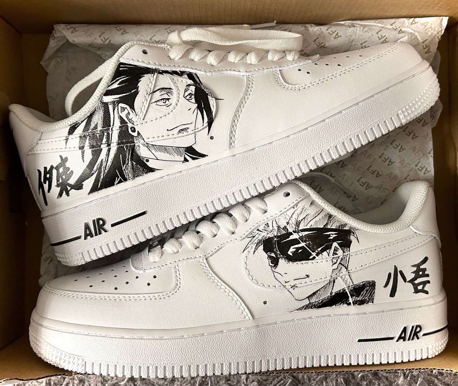Custom Anime Air Force 1s gojo X Geto - Etsy