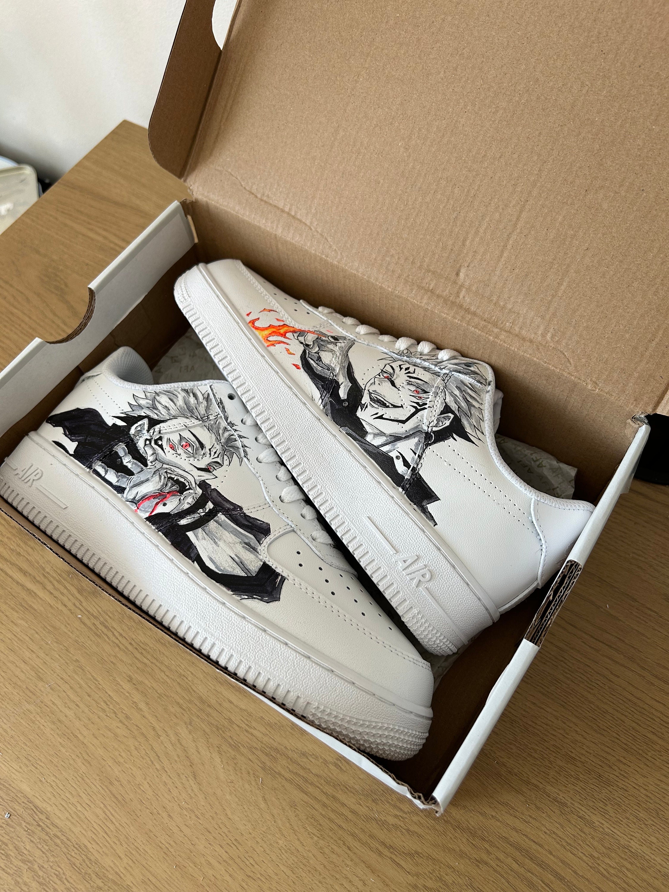 Custom Anime Air Force 1s sukuna - Etsy