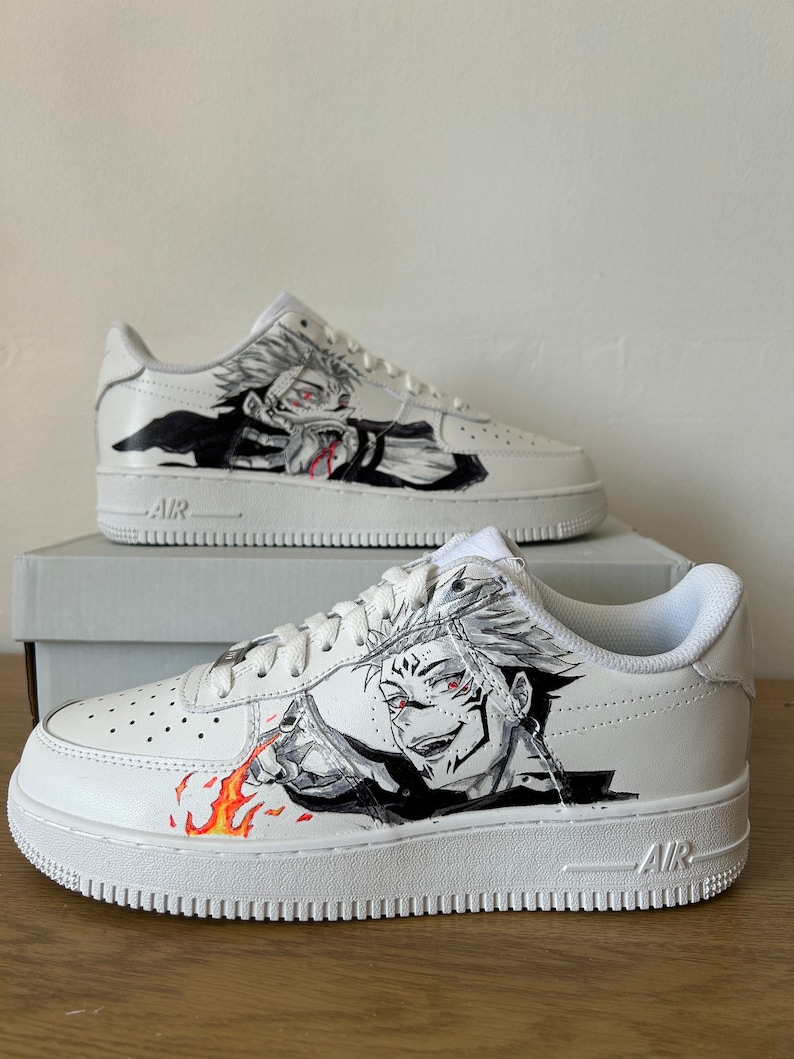 Custom Anime Air Force 1s sukuna - Etsy