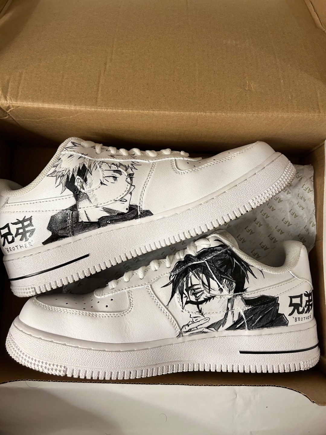 Custom Anime Air Force 1’s (yuji X Choso) - Etsy