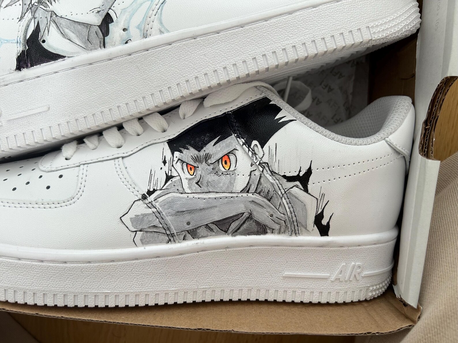 Custom Anime Air Force 1s gon X Killua - Etsy