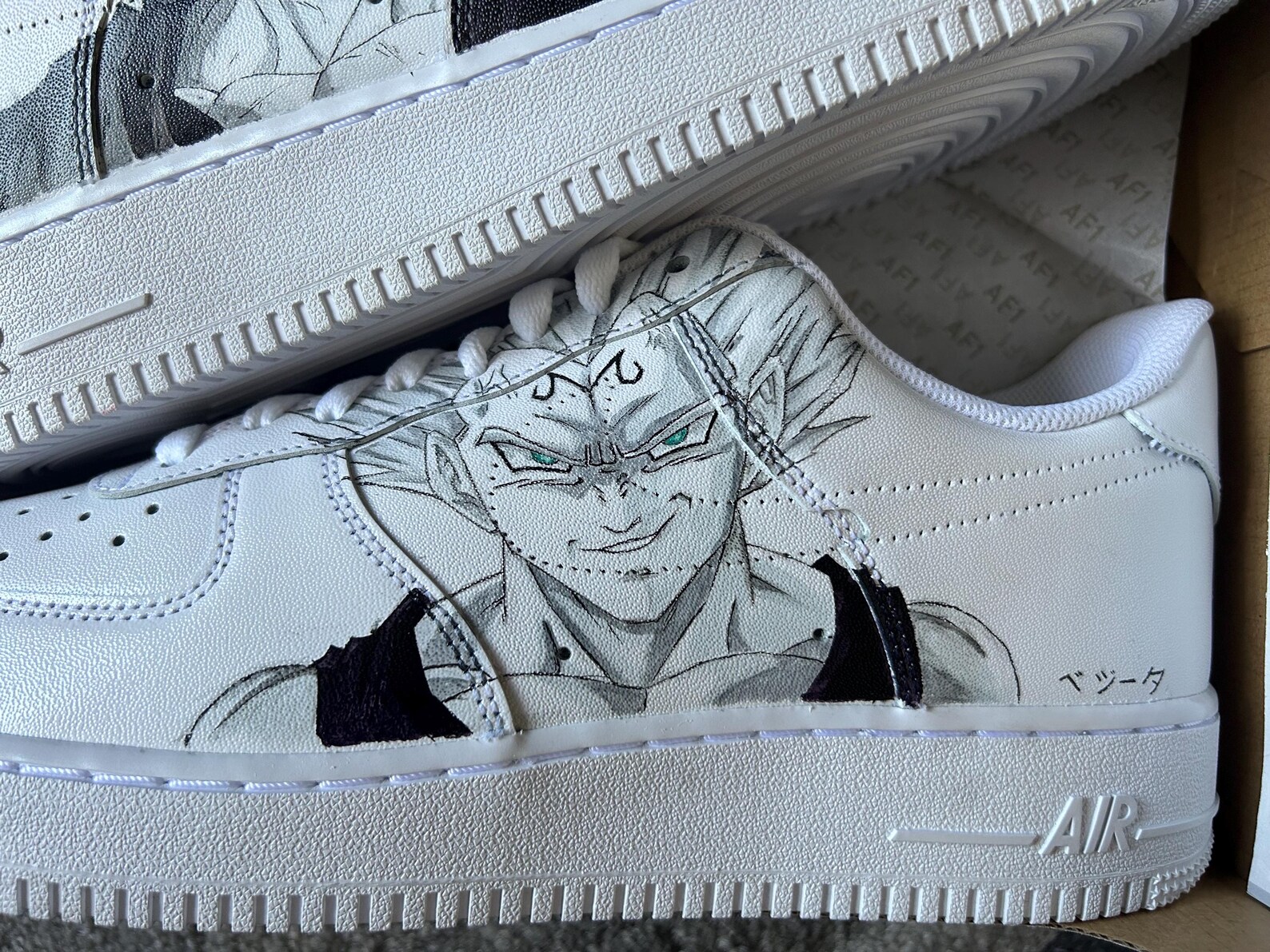 Custom Anime Air Force 1s goku X Vegeta - Etsy