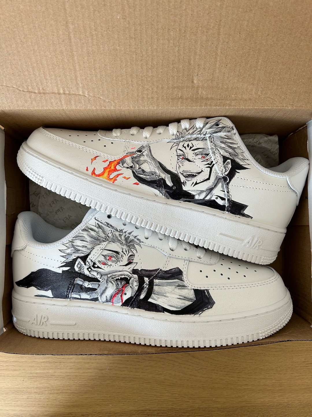 Custom Anime Air Force 1’s (sukuna) - Etsy