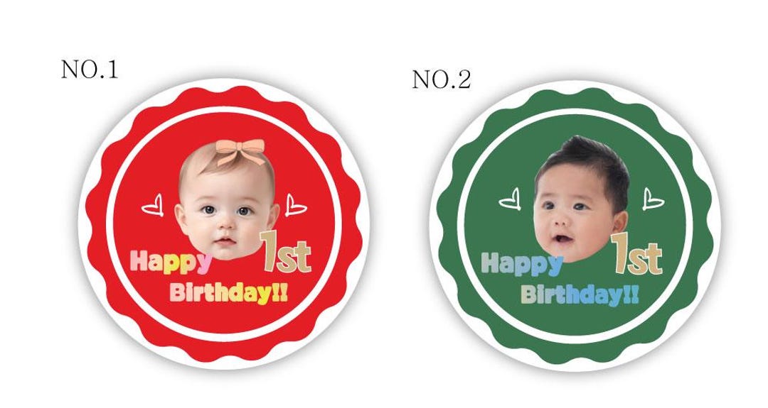 Custom Baby 100 Day Sticker Set Waterproof Glossy Stickers for Birthday ...