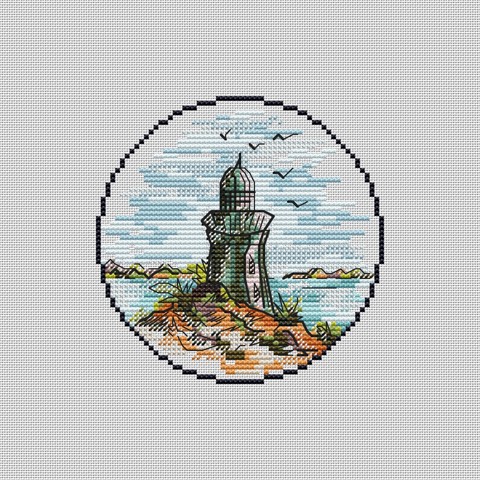 Lighthouses Cross Stitch Pattern PDF Set of 13 Birthday Gift - Etsy