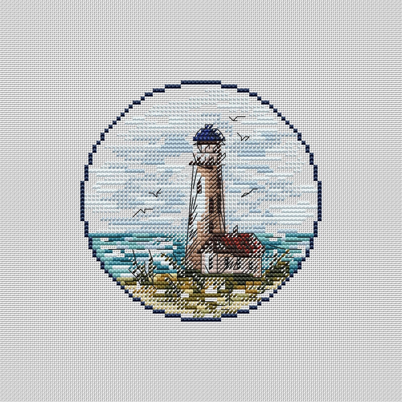 Lighthouses Cross Stitch Pattern PDF Set of 13 Birthday Gift Beginner ...