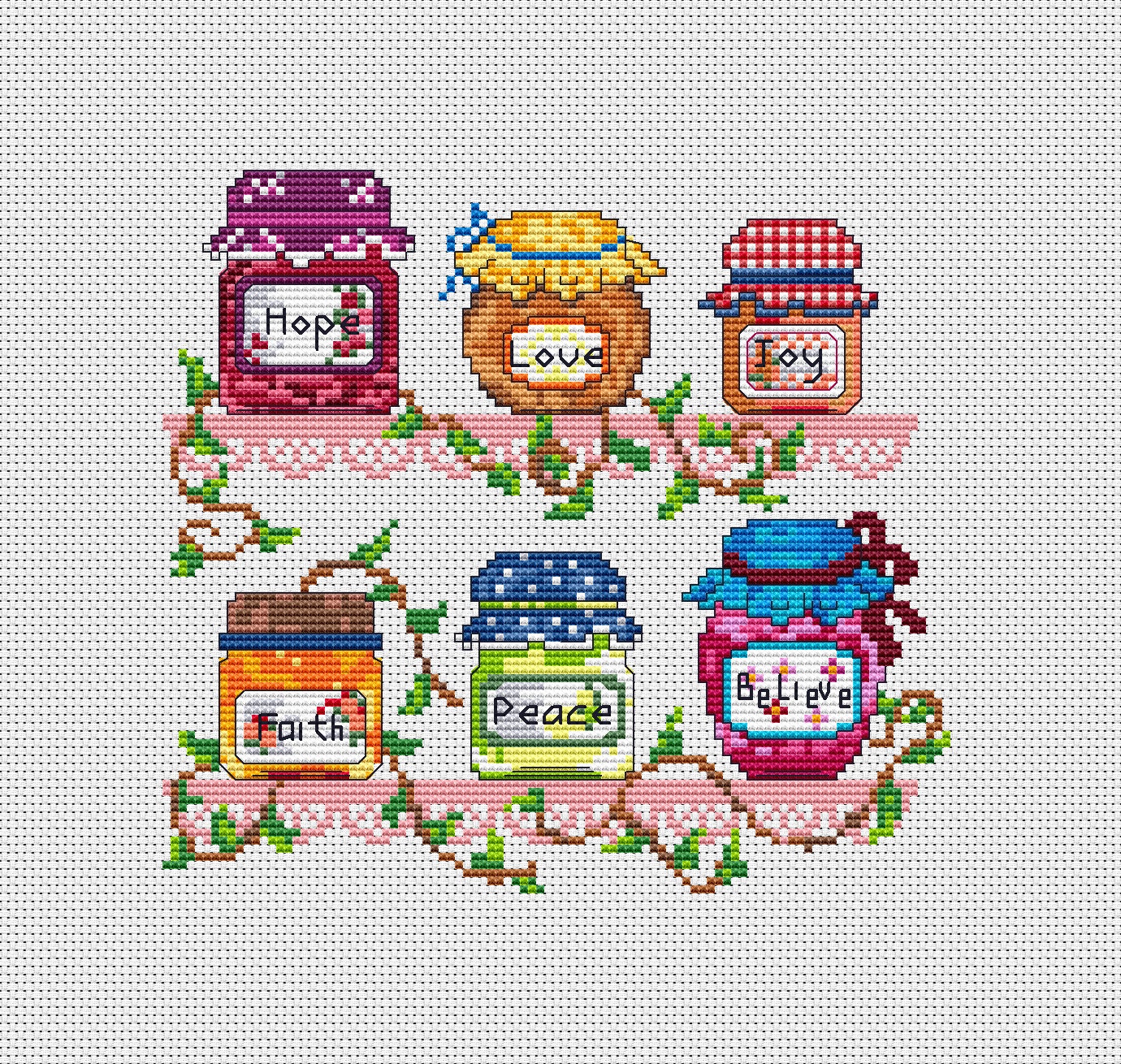 Vintage Kitchen Cross Stitch Pattern Retro Coocware Home Ornament Cozy ...