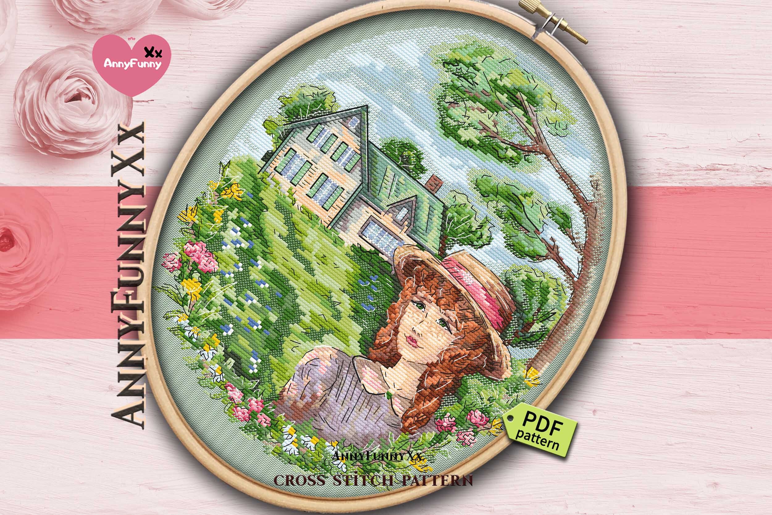 Cross Stitch Anne of Green Gables Embroidery Pattern DIY Projects Books ...