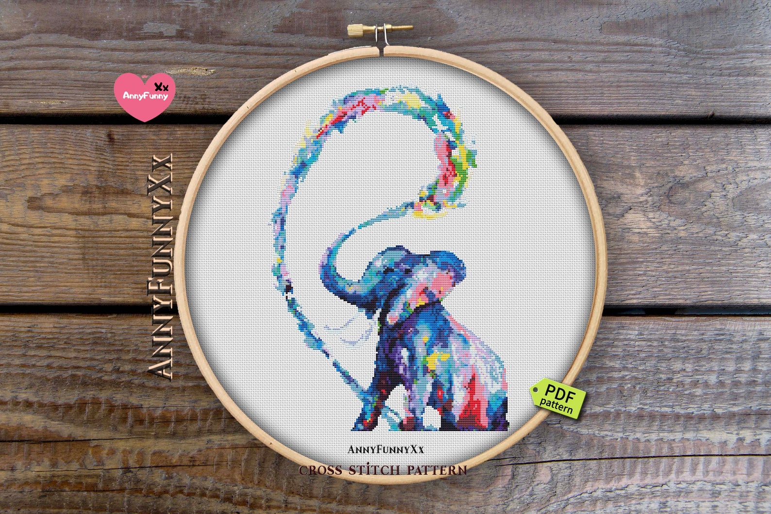 Elephants Cross Stitch Pattern PDF Elephant Art Counted - Etsy