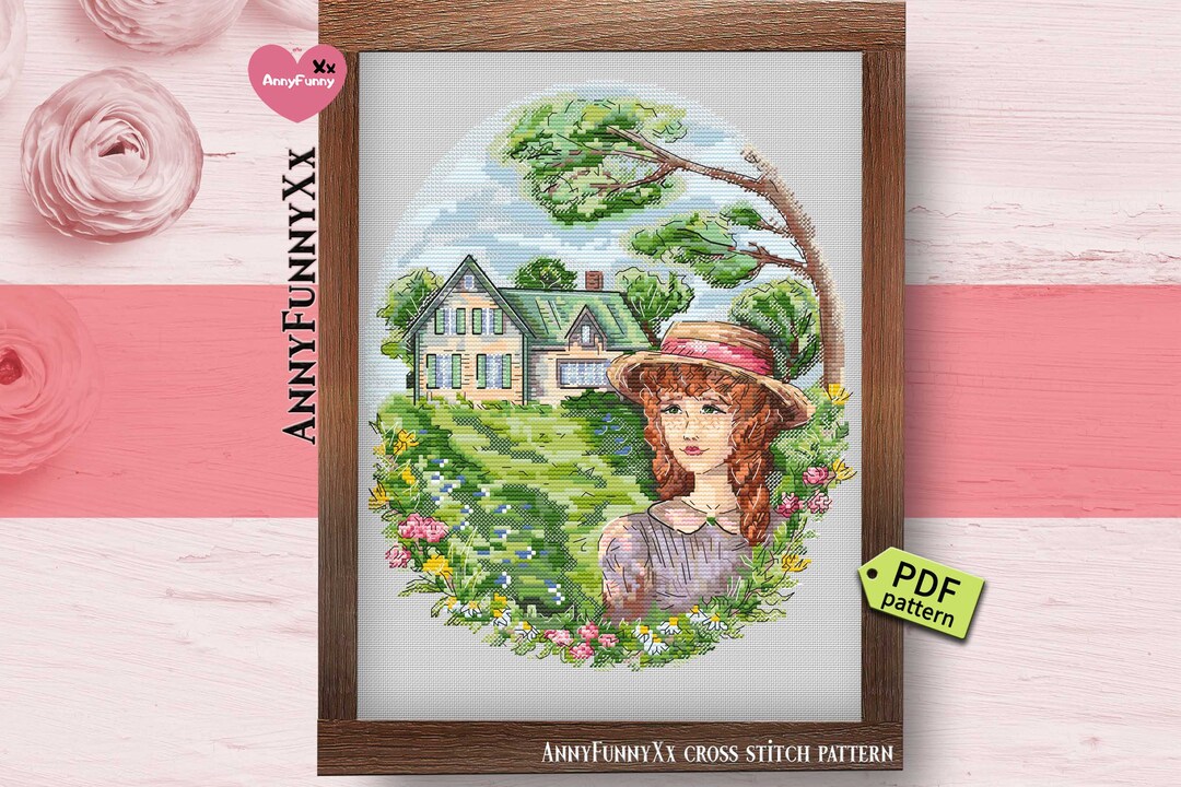 Cross Stitch Anne of Green Gables Embroidery Pattern DIY Projects Books ...