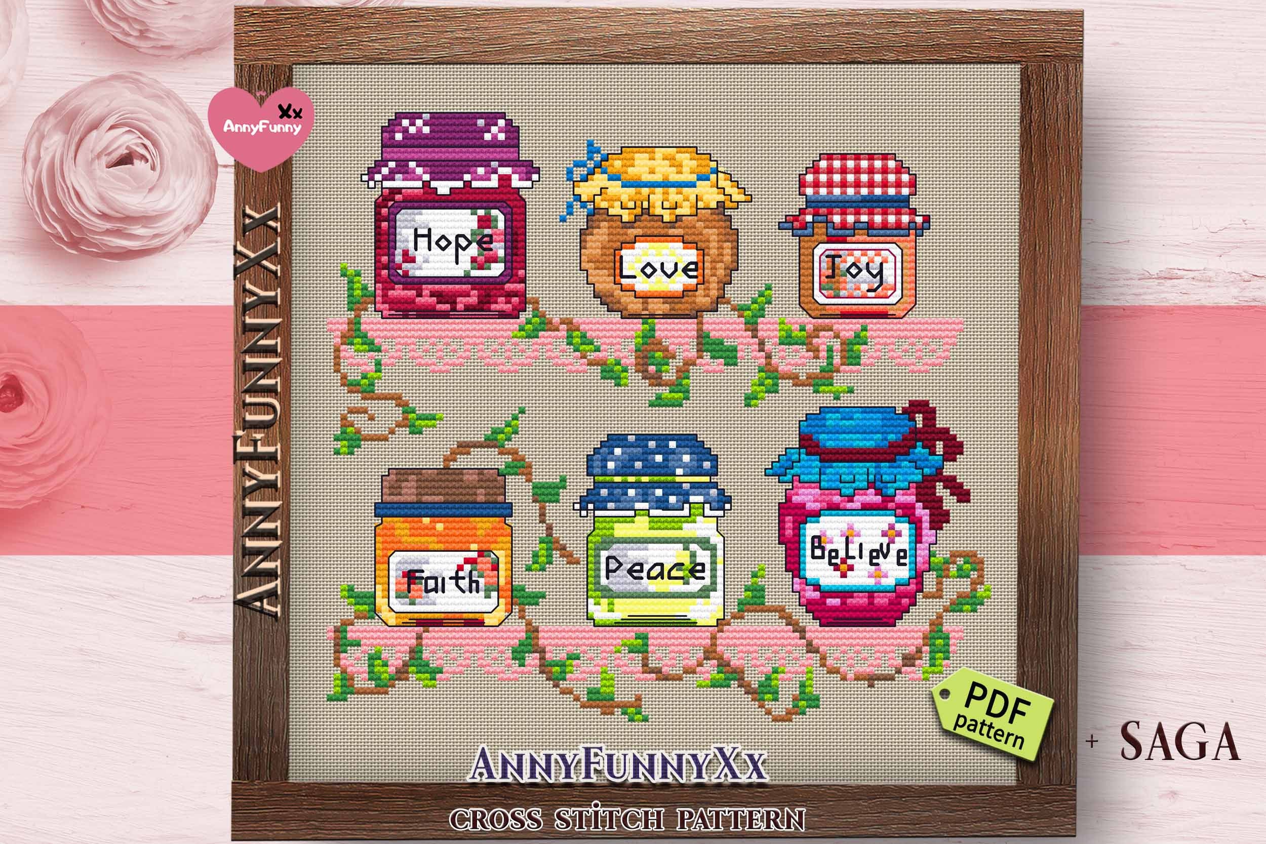 Vintage Kitchen Cross Stitch Pattern Retro Coocware Home Ornament Cozy ...