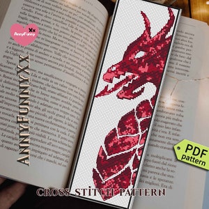 Dragons Bookmark Cross Stitch Pattern Set of 4 Digital Download PDF ...