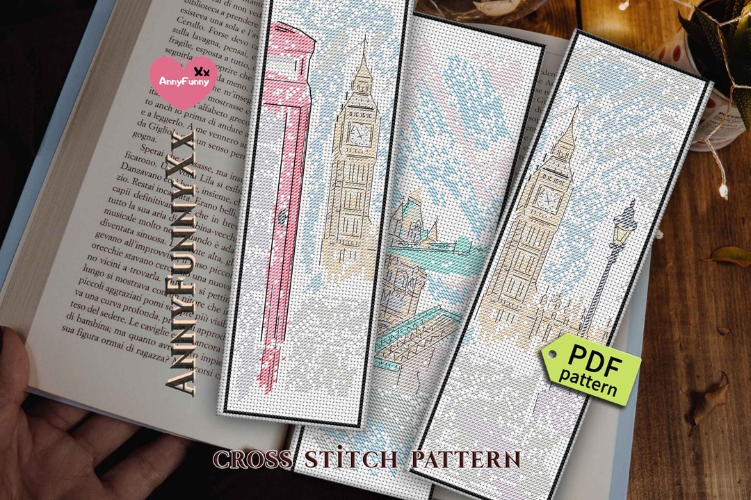 London Bookmark Cross Stitch Pattern PDF Instant Download Set of 3 ...