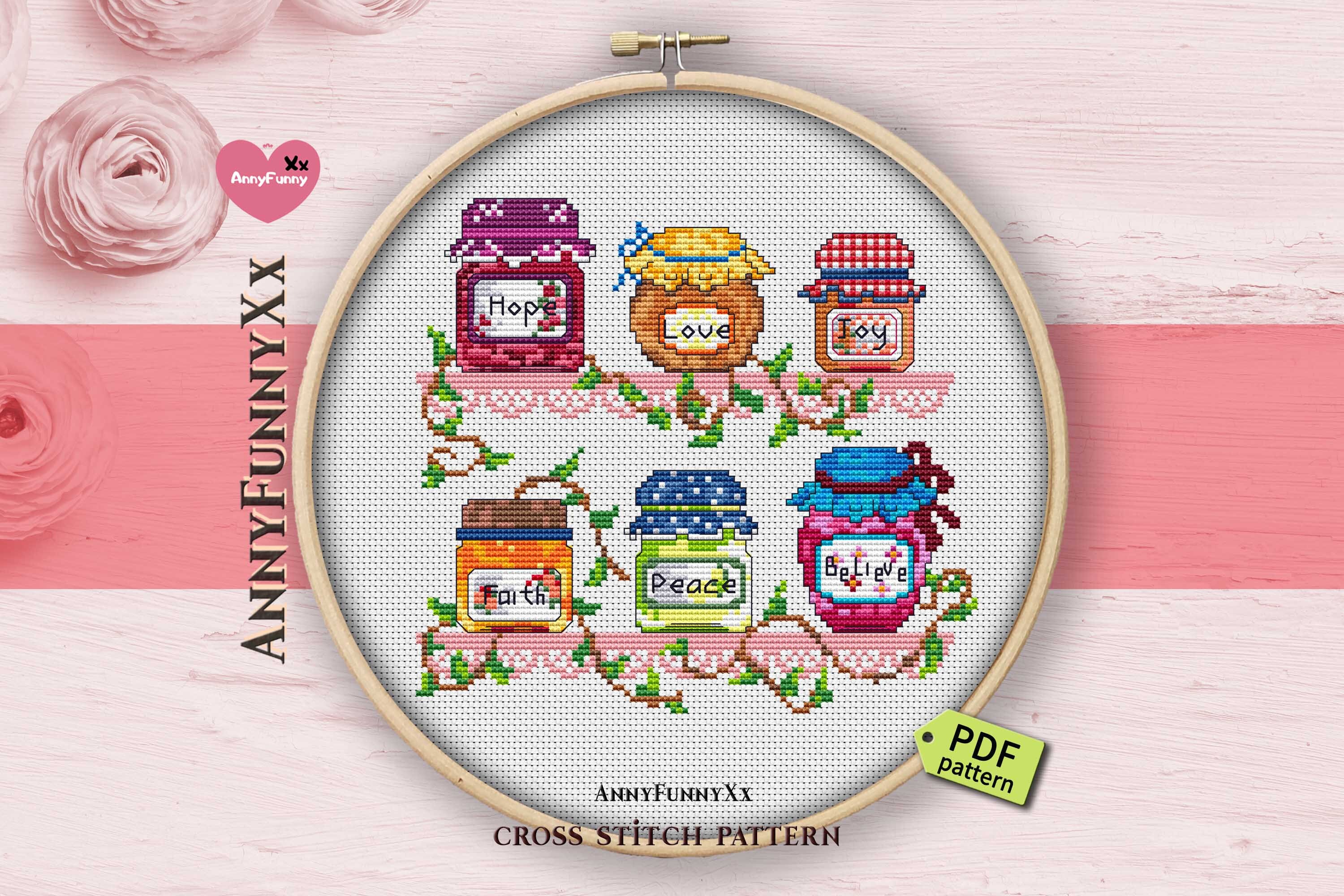 Vintage Kitchen Cross Stitch Pattern Retro Coocware Home Ornament Cozy ...