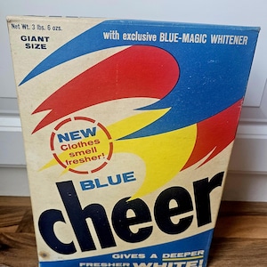 Vintage 1950s Full Sealed Cheer Laundry Detergent Box Giant 3lbs 3 ...