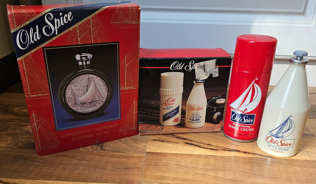 Vintage 80s/90s Deadstock Old Spice After Shave Shaving Cream and ...