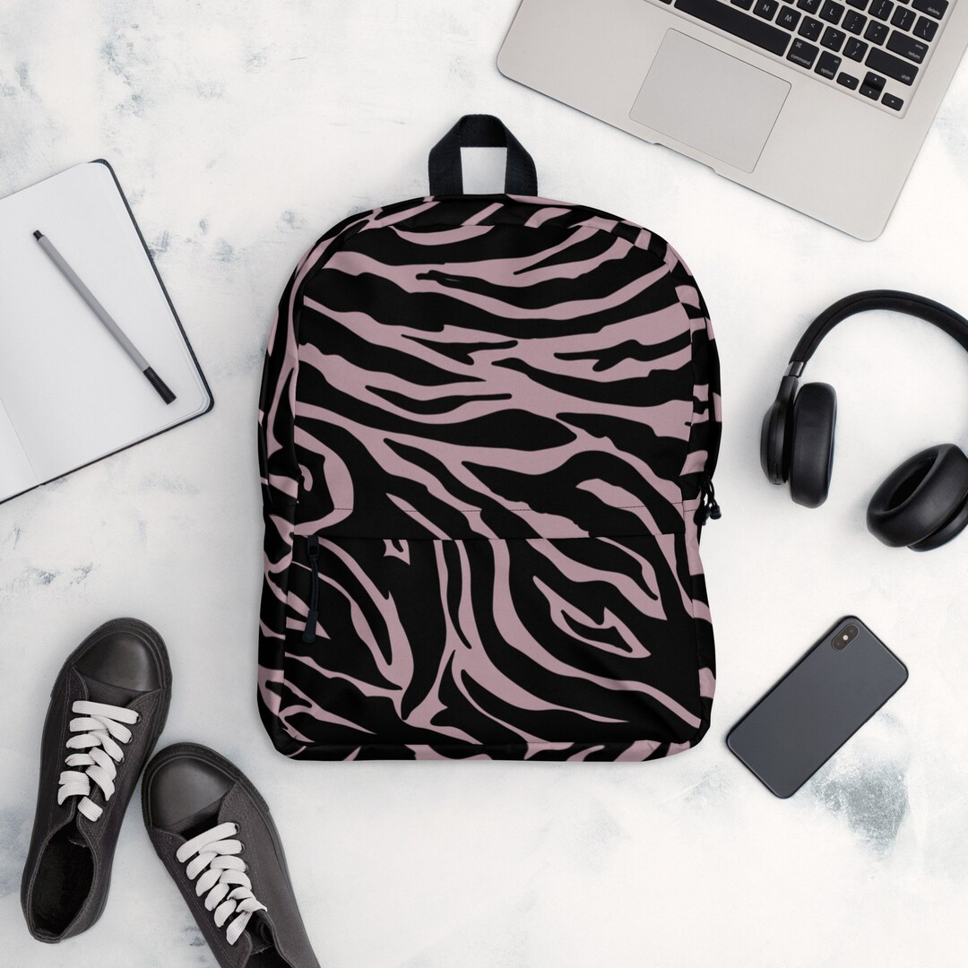 Blush Pink Zebra Backpack - Etsy