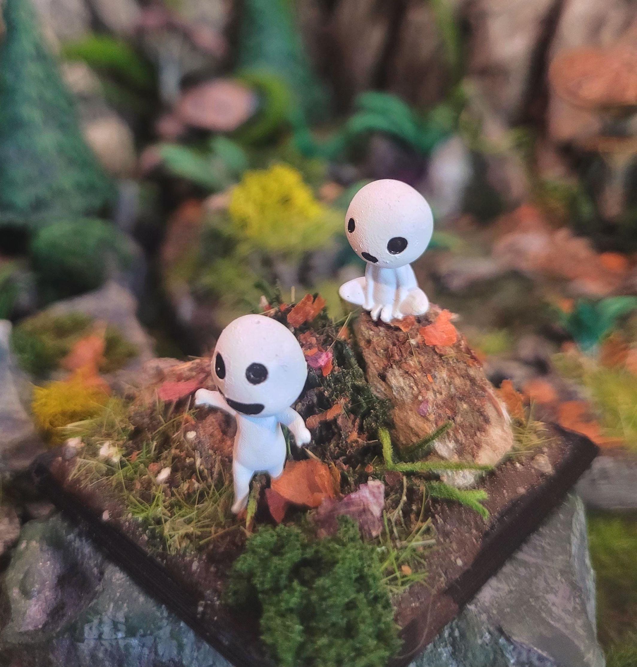 Kodama Tree Spirit Diorama | Garden Decor | Ghibli Fan Art | Natural ...
