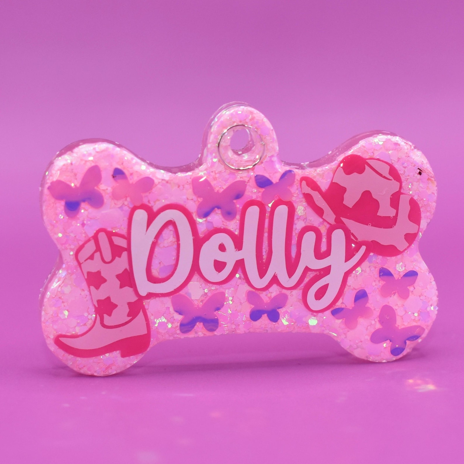 Dolly | Resin Dog Tag | Handmade ID Collar Charm | Personalised Pet ...