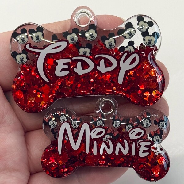 Mickey Name Tag - Etsy