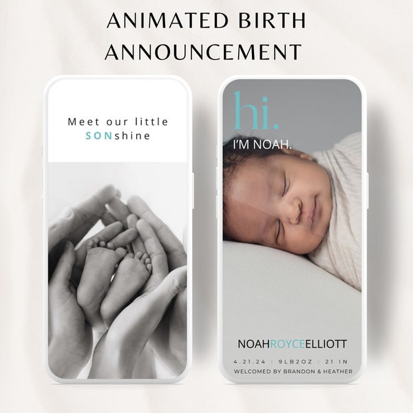 Birth Announcement Sign Boy - Etsy