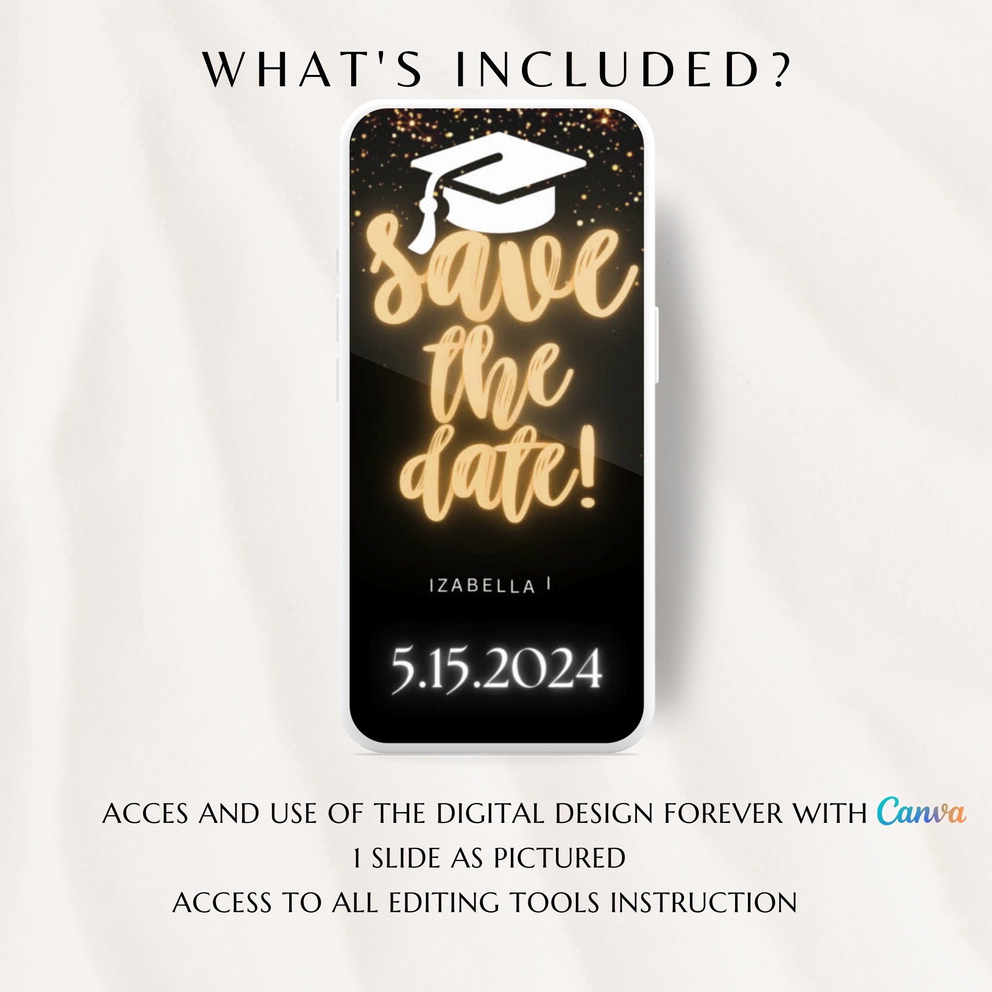 Graduation Save the Date Template for Texting, Save the Date Text ...