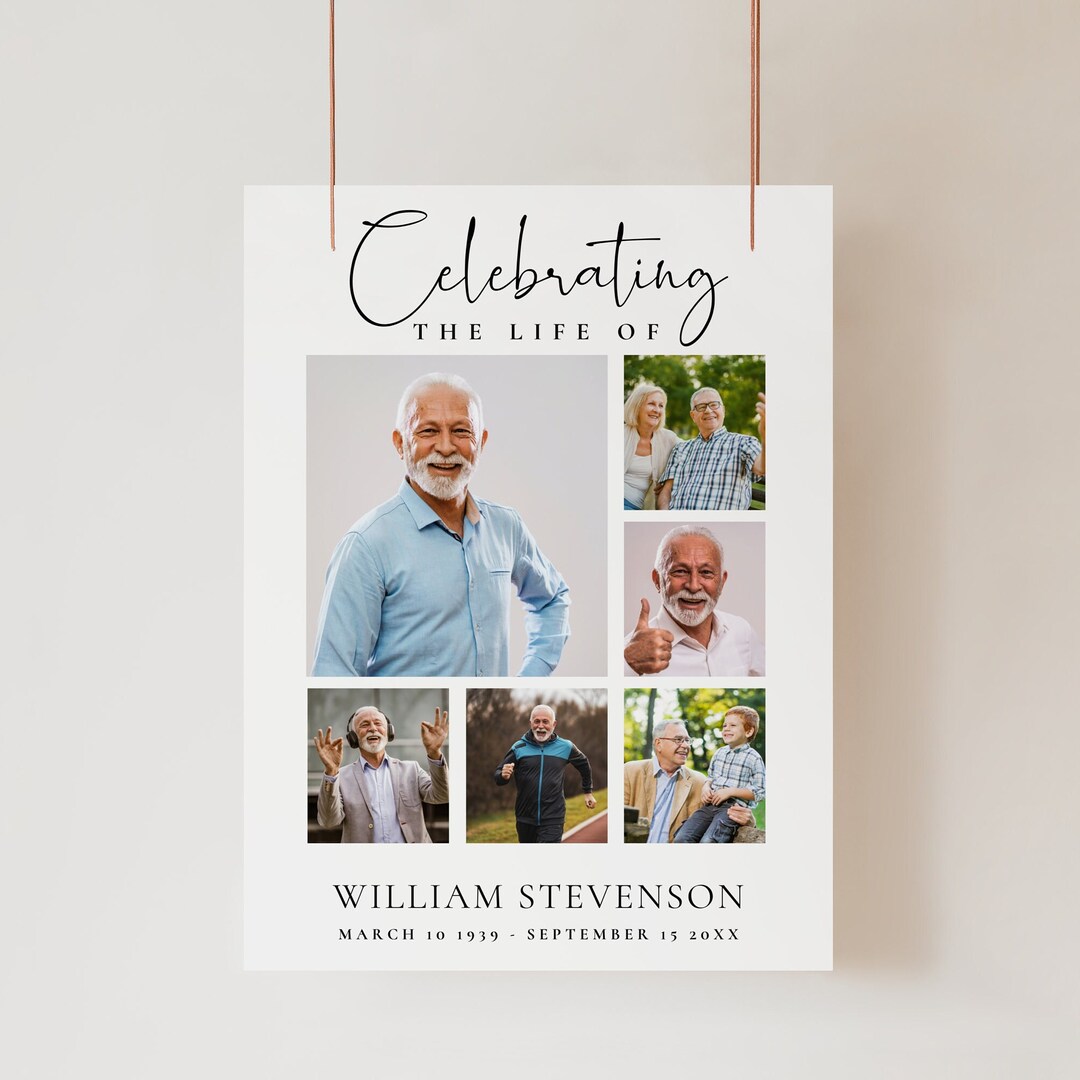 FUNERAL WELCOME SIGN L Celebration of Life | Memorial Service Sign ...