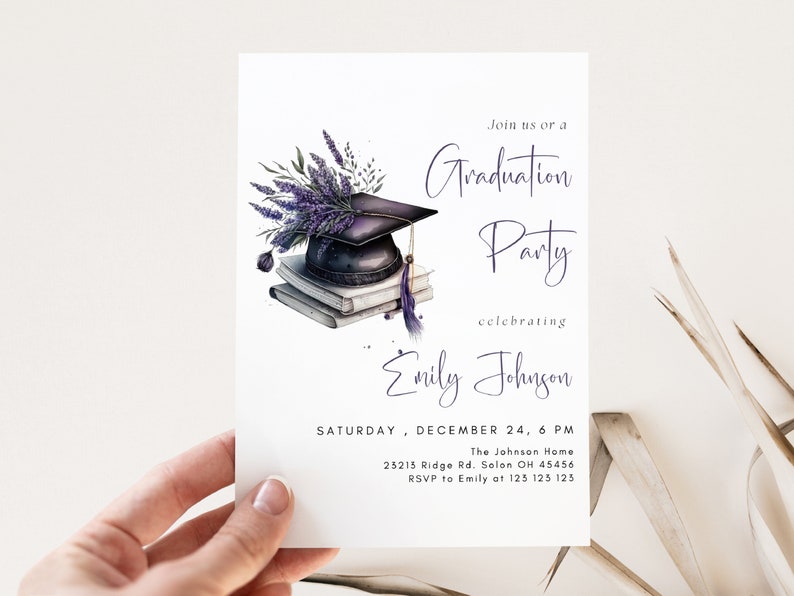 Graduation Party Invite Template Modern Graduation - Etsy