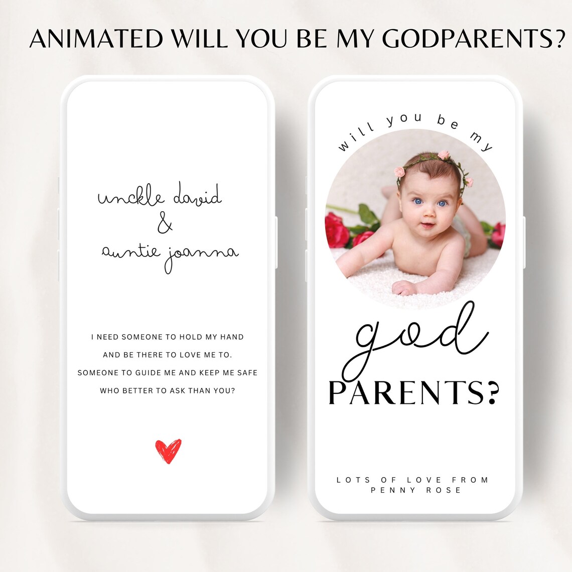 Will You Be My Godparents Proposal Invitation Video Godparent Proposal ...