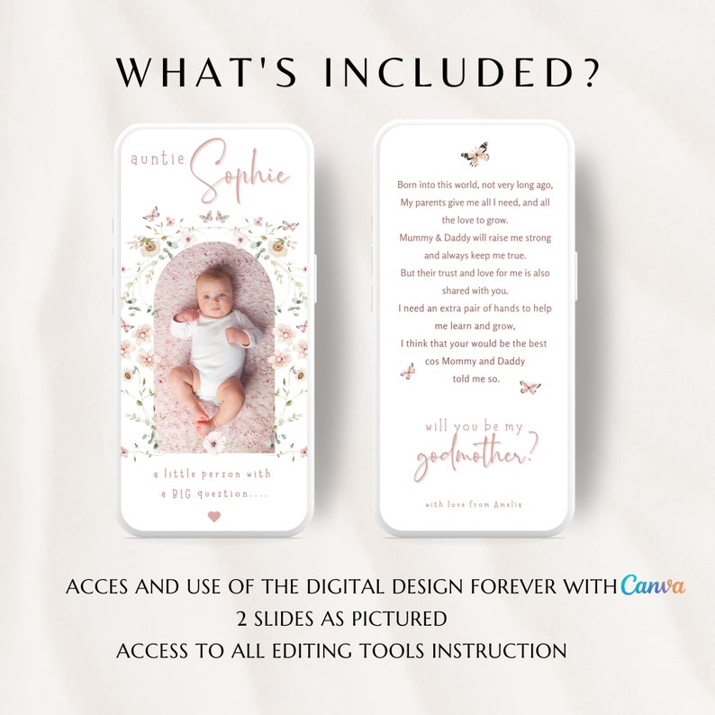 Will You Be My Godmother Proposal Invitation Video Godparent Proposal ...