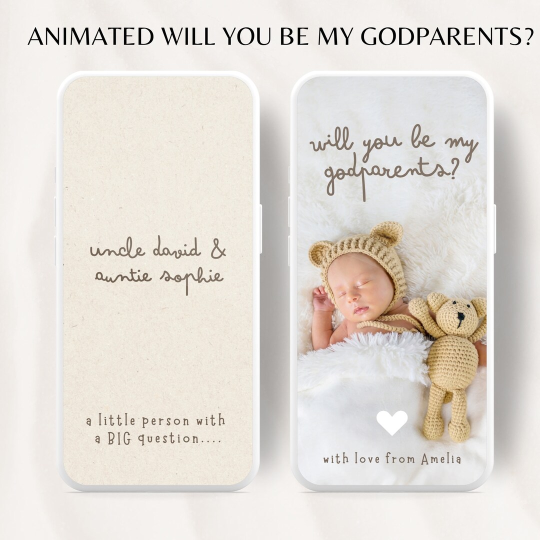 Will You Be My Godparents Proposal Invitation Video Godparent Proposal ...